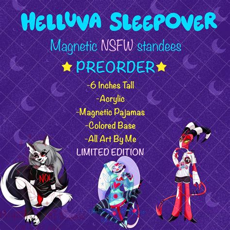 Helluva Boss Helluva Sleepover Nsfw Magnetic Dress Up Standees