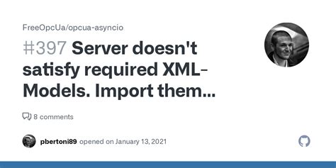 Server Doesnt Satisfy Required Xml Models Import Them First · Issue