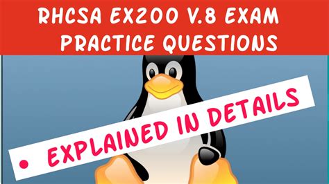Rhcsa 8 Ex200 Exam Practice Question And Answer Collections