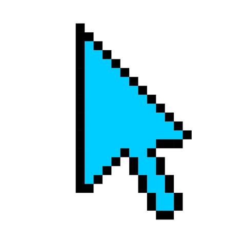 Blue Cursor Line Icon Computer Mouse Arrow Hover Click Highlight