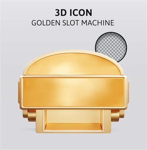 Premium Psd Golden Slot Machine 3d Rendering Illustration
