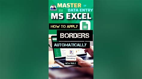 Automatically Add Borders In Excel With Conditional Formatting Magic Excel Shortsvideo Youtube