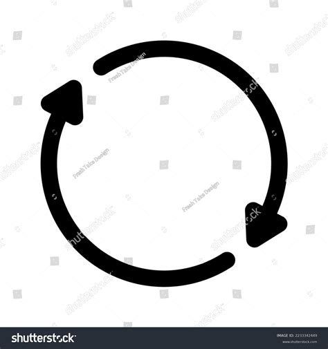 Black Refresh Button Icon White Background Stock Vector Royalty Free 2233342449 Shutterstock