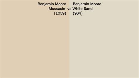 Benjamin Moore Moccasin Vs White Sand Side By Side Comparison