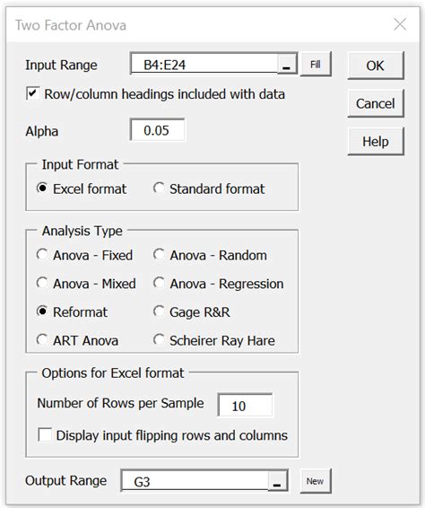 two factor anova assumptions real statistics using excel