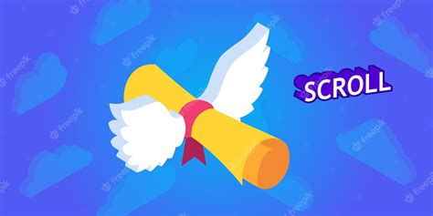 Premium Vector Scroll Isometric Design Icon Vector Web Illustration 3d Colorful Concept