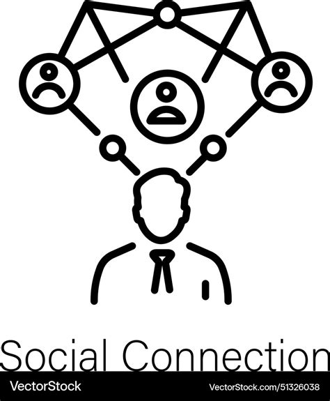 Social Connection Royalty Free Vector Image Vectorstock