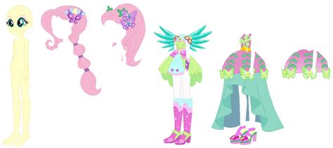 Eqg Fluttershy Base 16 By Selenaede On Deviantart