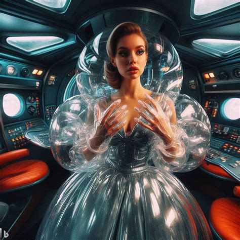 Sci Fi Girls In Plastic Shiny Bubble Spacesuits 7 By Alleycatadd On