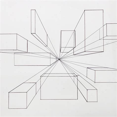 Perspective One Point 원근법 1점투시 투시도