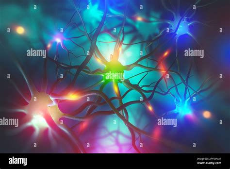 Brain Electrical Activity Of The Human Brain 3d Illustration Of Scientific Research Of Neural
