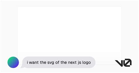 I Want The Svg Of The Next Js Logo A Shadcnui And V0 Generation V0