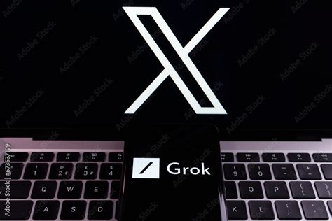 Grok AI Chatbot Logo Seen On Smartphone Screen Grok X Ai Is A New Chatbot For X Platform Ex