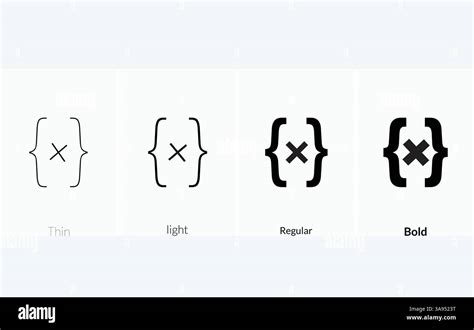 Code Minus Plus Icon Thin Light Regular And Bold Style Design
