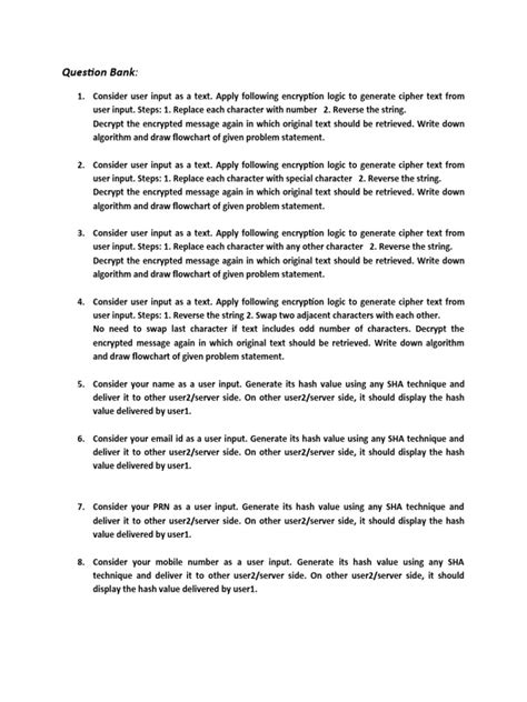Sem Vii Ns Practical Exam Question Bank Pdf Key Cryptography Encryption