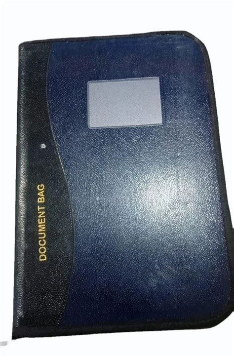 Plain Leather Blue Portfolio Documents File For Office A4 At Rs 120