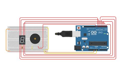 circuit design 7 segment display tinkercad