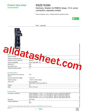 RSZE1S35M Datasheet(PDF) - Schneider Electric
