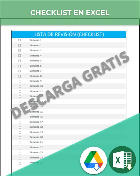 Ejemplos De Checklist En Excel