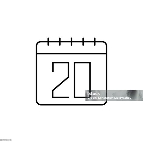 Vetores De Calendário Ícone 20 Linha Fina Simples Vetor Do Esboço De