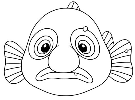 Blobfish Colouring Pages Page 2 Sketch Coloring Page