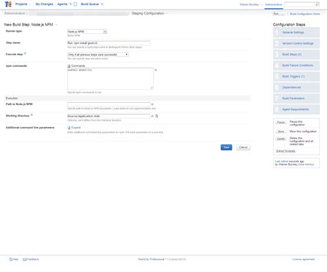 Using Teamcity For Continuous Integration With Nodejs And Grunt Hack Make Do