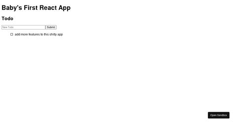 React Todo Tutorial Codesandbox