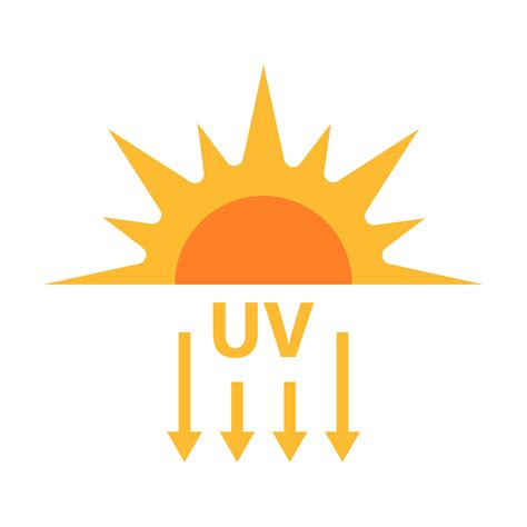 Uv Radiation Icon Vector Solar Ultraviolet Light Symbol For Graphic