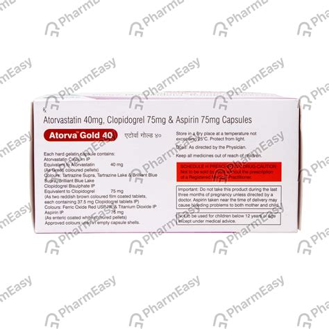 Buy Atorva Gold 40mg Strip Of 10 Capsules Online At Flat 15 Off