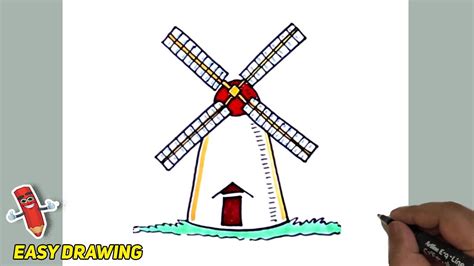Easy Windmill Drawing