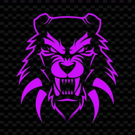 Premium Psd Viking Berserker Totem Logo With Bear Claws And Fangs For De Creative Tribal