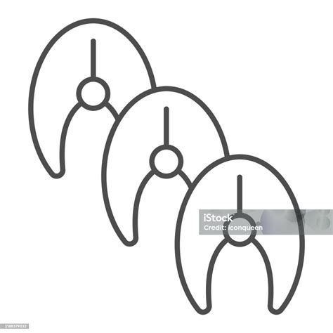 생선 필레 얇은 선 아이콘 수산 요리 개념의 조각 벡터 그래픽 흰색 배경에 신선한 생선 기호 모바일 또는 웹 디자인을위한 윤곽선 스타일 아이콘 고기에 대한 스톡 벡터 아트