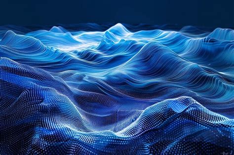 Premium Photo Algorithmically Created Waves And Ripples In Digit Generative Ai