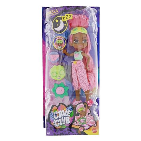 Mattel Games Anziehpuppe Cave Club Fernessa Puppe Pyjamapartyspaß Pinke