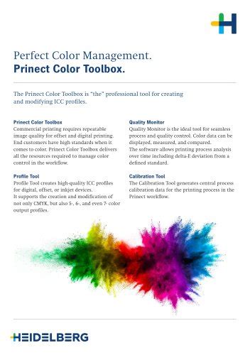 Prinect Color Toolbox Heidelberger Druckmaschinen Ag Pdf Catalogs Technical Documentation Prinect Color Toolbox Heidelberger Druckmaschinen Ag Pdf Catalogs Technical Documentation