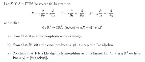 Differential Geometry Injectivity Of A Lie Bracket Isomorphism