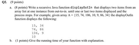 Solved A 8 Points Write A Recursive Java Function