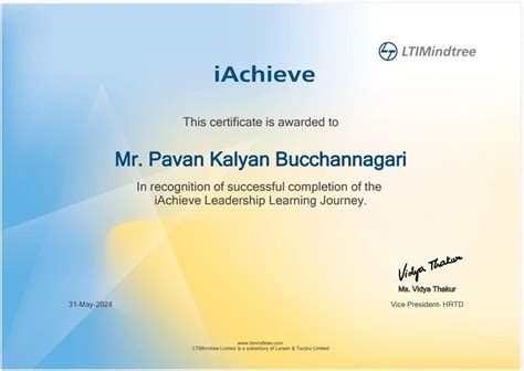 Pavan Kalyan On Linkedin Leadership Professionalgrowth Iachieve Ltimindtree Skillsdevelopment