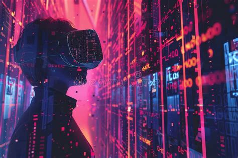 A Hacker Navigates A Vibrant Virtual Environment Filled With Digital Locks And Codes While