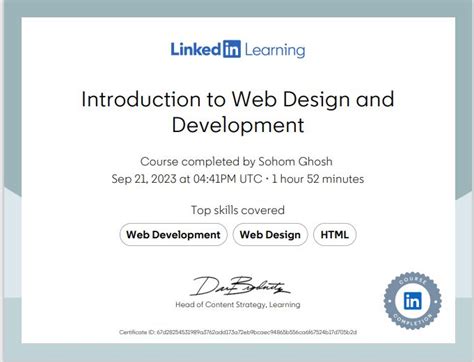 Sohom Ghosh On Linkedin I Recently Completed This Course Of