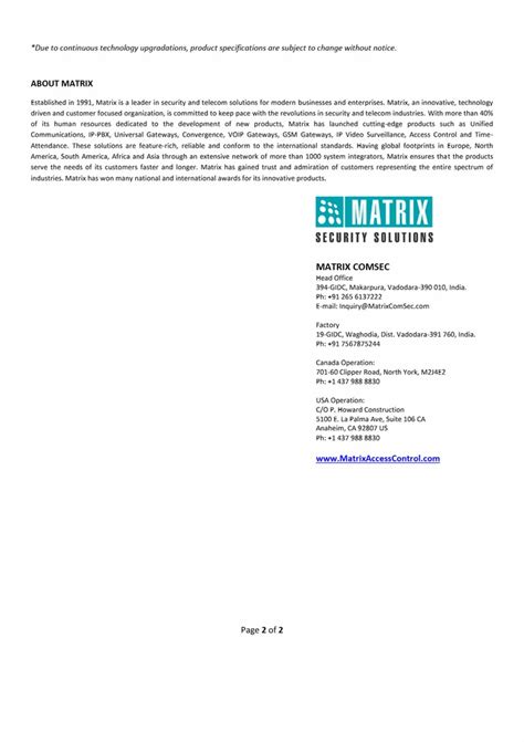 Cosec Pathrdfm Matrix Access Control System Fingerprint At ₹ 14860 In Gurugram