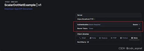 在 Net 90 Web Api 中实现 Scalar 接口文档及jwt集成scalar 文档 Csdn博客