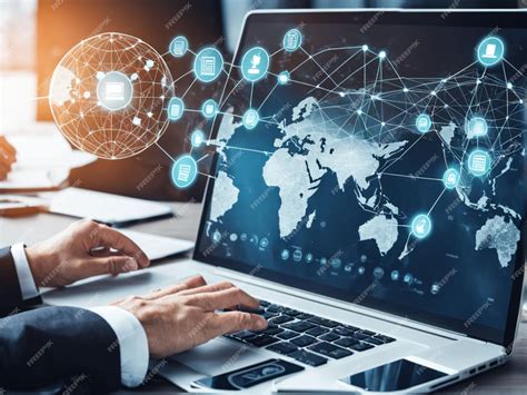 Premium Photo Business Logistics Concept Global Business Connection Technology Interface