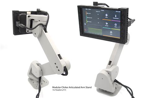 Raspberry Pi 4 Modular Clicker Articulated Arm Stand By Shinobu Tezuka Download Free Stl Model