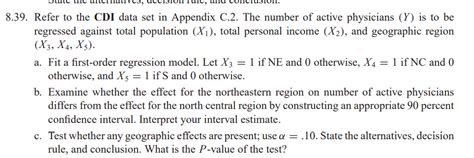 839 Refer To The Cdi Data Set In Appendix C2 The
