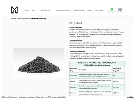 Ppt Metal Injection Moulding Feedstock Manufacturer And Supplier In The