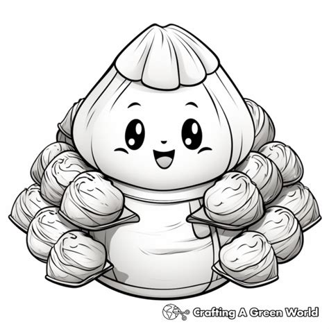 Dumpling Coloring Pages Free And Printable