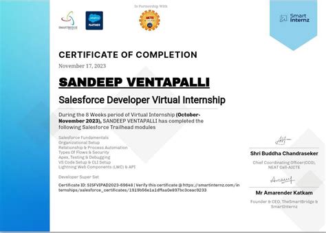Sandeep Ventapalli On Linkedin Smartinternz Salesforce Skilledonsalesforce Thesmartbridge