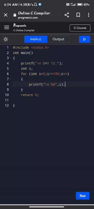 ᴅʜɪɴᴇsʜᴋᴜᴍᴀʀ ᴍ On Linkedin Today Day 12 Of 25 Days Challenges In C Codes Today I Solved For Loop