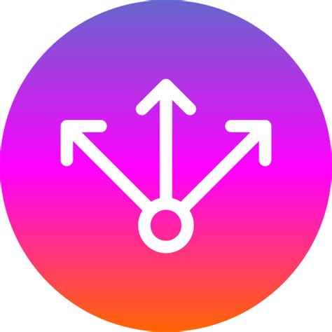 Three Way Generic Flat Gradient Icon